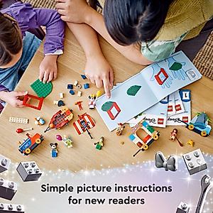 LEGO Disney 100 Celebration Train Building Toy 43212 Imaginative Play, Fun Birthday Gift for Preschool Kids Ages 4+, 6 Disney Minifigures: Moana, Woody, Peter Pan, Tinker Bell, Mickey & Minnie Mouse