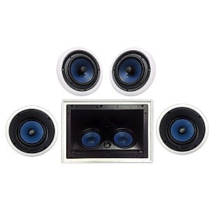 Silver Ticket Products in Ceiling Speaker Package 5.1, 1 x Center Channel, 1 x Left & 1 x Right Channel, 2 x Surround Speakers.
