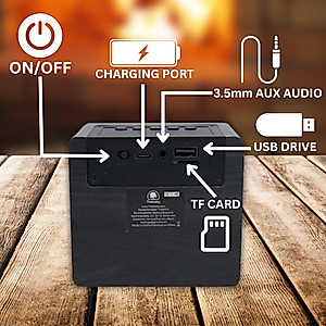 Trebisky Fire Crackler Sound System Comfort Crackling Sound Effect Maker Rechargeable Portable Bluetooth Speaker for Electric Gas Fireplace Soothing White Noise Machine (Gen 2)