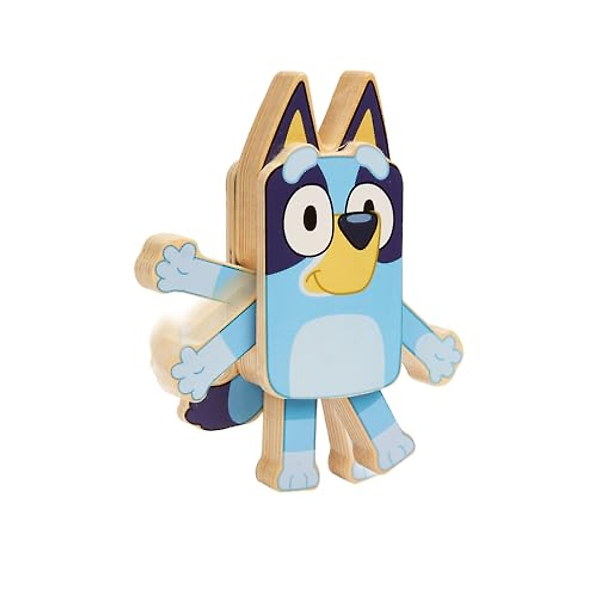 Bluey Wooden Character Figures – 4 Colorful Wooden Figures – FSC Certified for Children 3 Years and Up