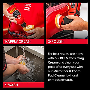 Griot's Garage 11241 3" Orange Foam Correcting Pads (Set of 3)