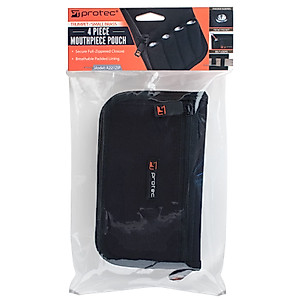 Protec Trumpet/Small Brass Multiple (4-Piece) Nylon Mouthpiece Pouch with Zipper Closure, Model A221ZIP,Black