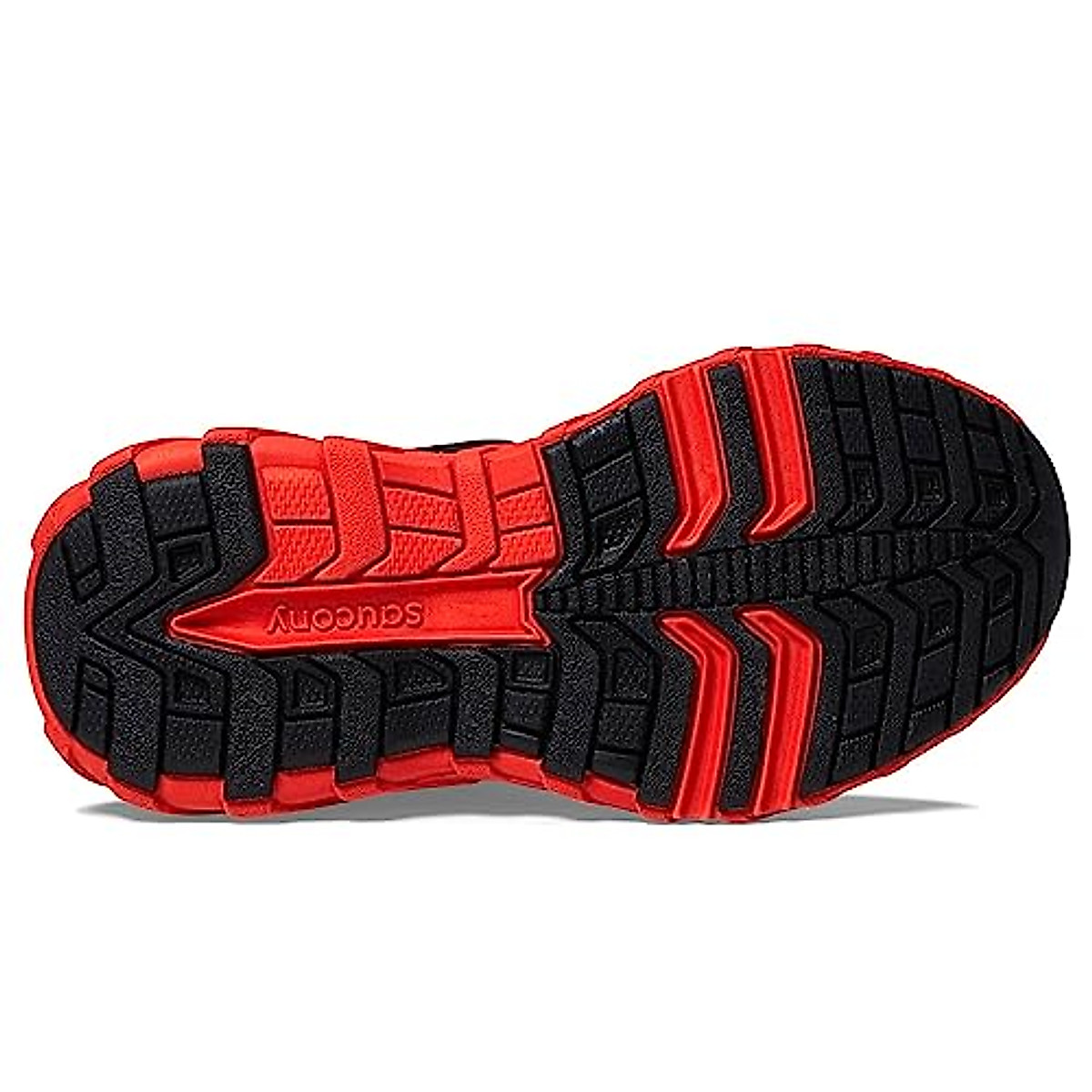 Saucony Wind 2.0 Sneaker, NEON/Black/RED, 2 US Unisex Big Kid