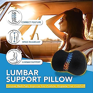 kingphenix Wedge Car Seat Cushion: Memory Foam Truck Seat Cushion for Car Seat Driver - Sciatica and Back Pain Relief - Enhancing Driving Comfort -Black