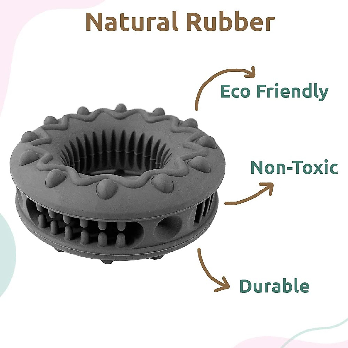 SIMENA Tough Chew Toys for Dog Teeth Cleaning, Teething Toy for Medium Breeds, Dog Toothbrush Toy, Use with Peanut Butter or Toothpaste, Dog Chew Sticks (Bone, Blue)