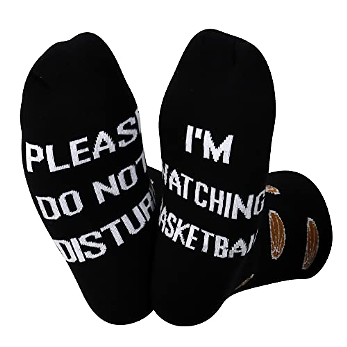 ZJXHPO Basketball Crew Sock Please Do Not Disture I'm Watching Basketball Novelty Sock For Basketball Lover Gift (Disture Basketball)