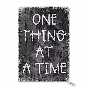 One Thing at A Time Iron 20X30 cm Retro Look Decoration Crafts Sign for Home Kitchen Bathroom Farm Garden Garage Inspirational Quotes Wall Decor