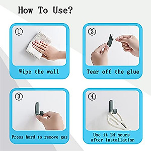 18Pcs Plastic Adhesive Hooks, Fashion Color Wall/Door Hanger for Hanging Coat Clothes, Hats, Ladies Bags, Purses, Keys, Towels