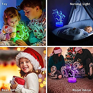 Menzee Dragon Lamp Dragon Night Light Kids Night Light, Perfect Birthday Christmas Dragon Gifts Dragon Toys for Girls Boys