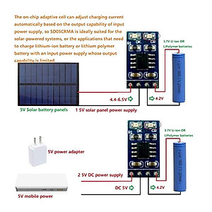 SD05CRMA 4.4-6.5V Input Solar Panel Dedicated Charging Module LiPo Li-ion Lithium Battery Controller Module(without Pin)