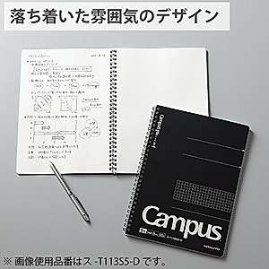Kokuyo Campus notebook grid ruled Twin Ring A4 40 sheets scan -T223S5-D