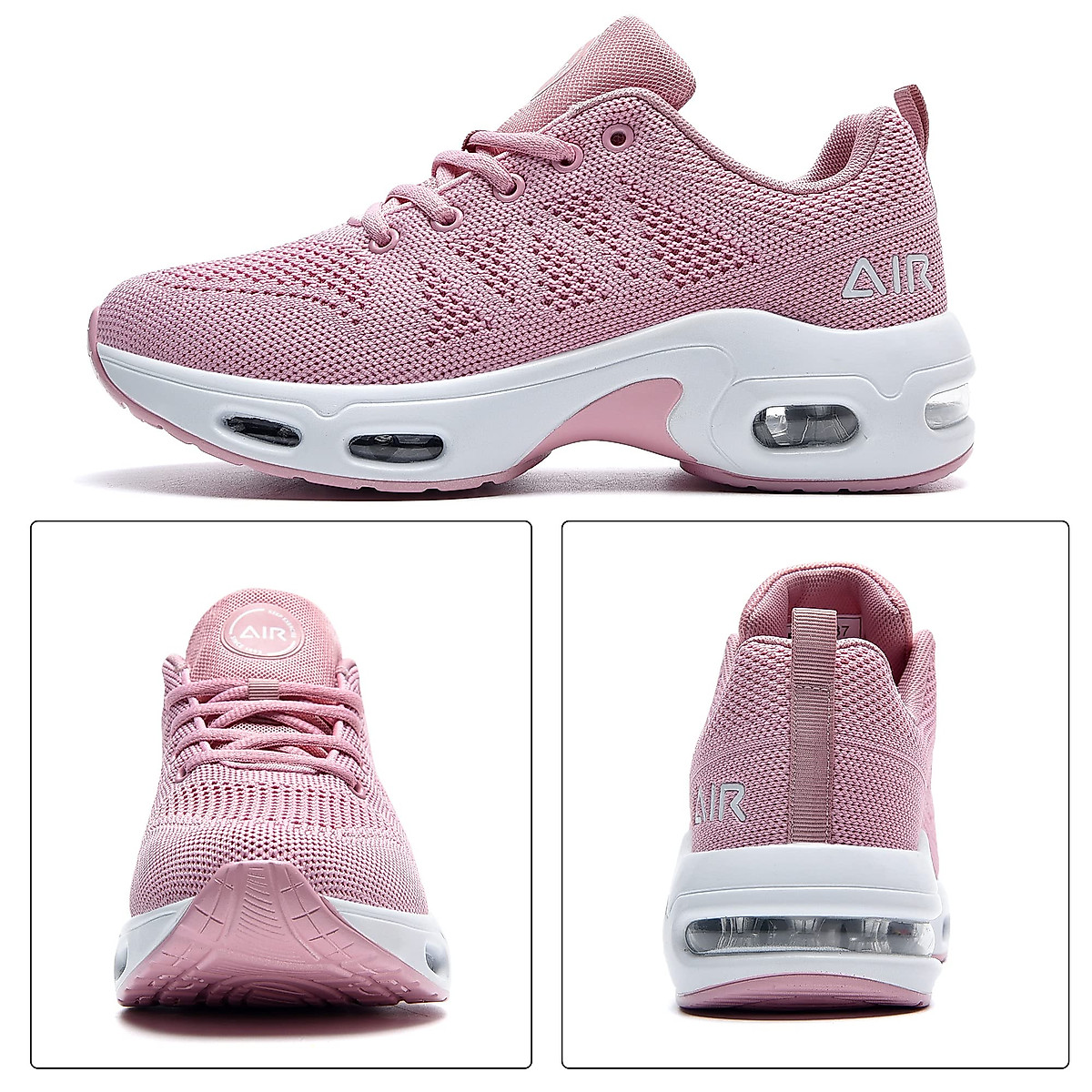 SURRAY Women's Air Running Shoes Walking Tennis Sneakers Athletic Fashion Breathable Sport Gym Shoes(US6.5) Pink