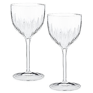 HISTORY COMPANY Nick & Nora 1934 "Hollywood” Crystal Cocktail Coupette 2-Piece Set (Gift Box Collection)