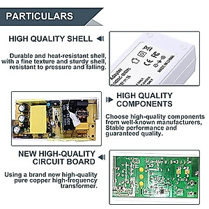 Power Cord Replacement for Cricut Maker, 18V 3A Power Adapter Compatible with Cricut Explore Air 2 Cutting Machine, Power Cord for Cricut Cutting Machine, Charger Power Supply Wall Plug Cord (White)