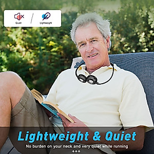 5000mAh Neck Fans Portable Rechargeable Prime, Battery Operated Neck Fan for Women, Lasts 26 Hours, Fast Charge, 6 Speeds Hand Free Fan, Personal Cooling Fan, Wearable Fan for Sports Travel Camping