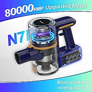 POWEART Cordless Vacuum Cleaner, 6 in 1 Multifunction Cordless Stick Vacuum, 2200mAh Vacuum Cleaner Rechargeable, Lightweight Vacuum Cleaner Hardwood Floor Pet Hair Home