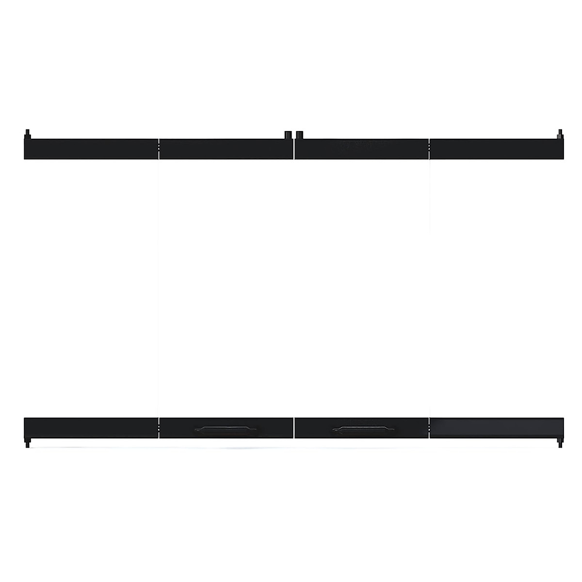 Fireplace Glass Door Set for Heatilator Fireplace Model# E36, E-36I, EC36, EC-36I, EL36, BC36R, BC36C (Black Finish)