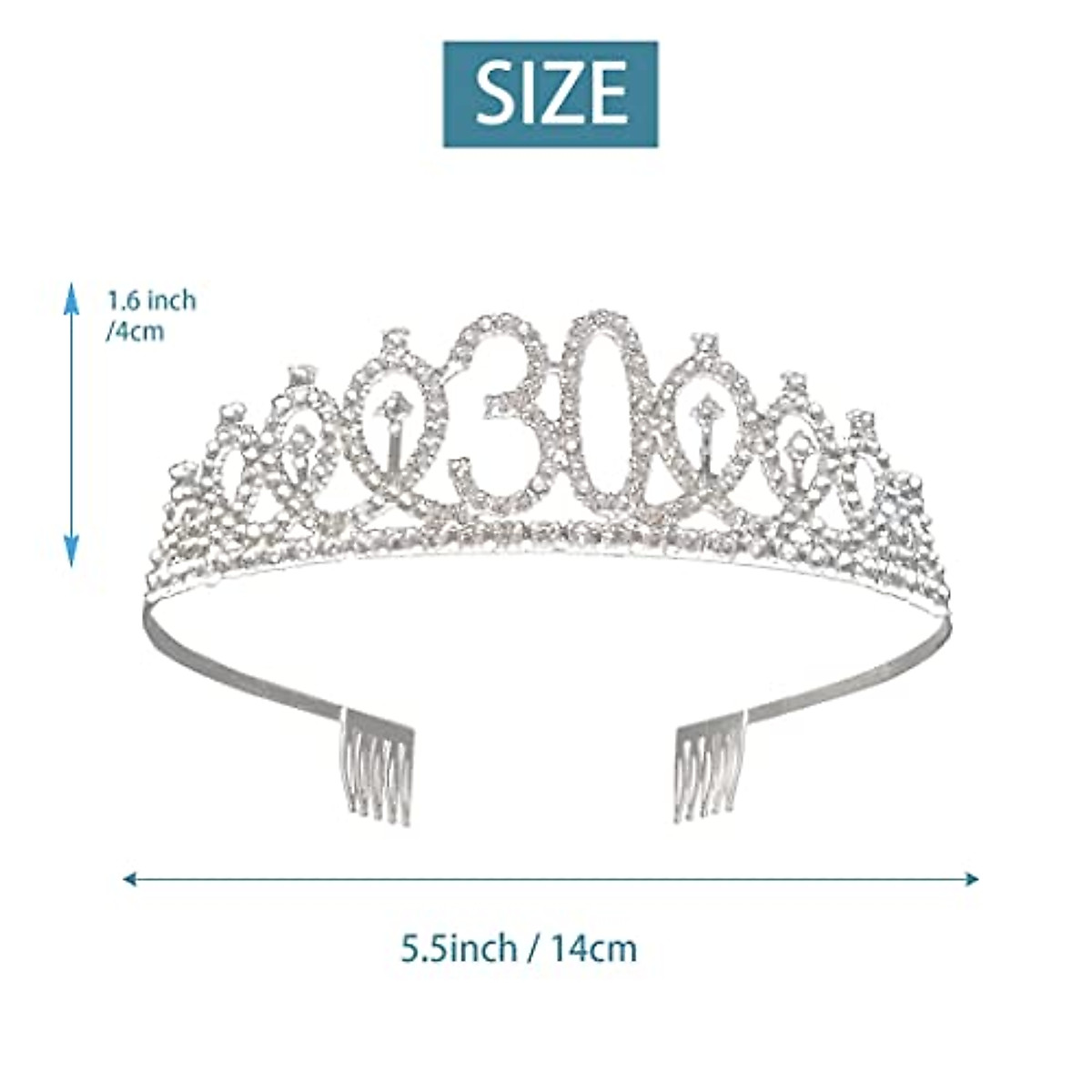 Joyiou 30th Birthday Sash and Tiara Set, Funny Dirty 30th Birthday Gift for Women, RIP to My 20s Sash & I Am 29 Plus 1 Sash, 30 Years Old Birthday Party Decorations Supplies Favor Supplies