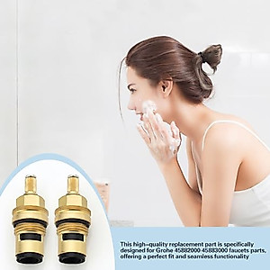 Ceramic Cartridge for Grohe 45883000, Right Side of the Sink Anti-Clockwise Closing Cartridge Replacement, Faucet Cartridge Replacement Assembly, Brass