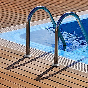 Cornucopia Pool Ladder Escutcheon Plates (4-Pack, Stainless Steel); for Swimming Pool or Spa Handrail