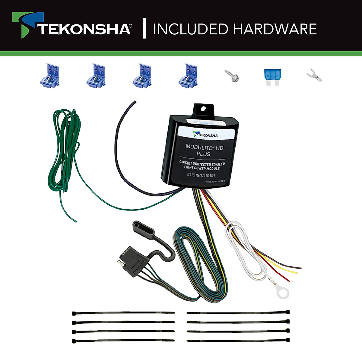 Tekonsha 119191 ModuLite HD Plus Protector with Integrated Circuit and Overload Protection Trailer Light Power Module Kit