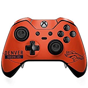 Skinit Decal Gaming Skin Compatible with Xbox One Elite Controller - Officially Licensed NFL Denver Broncos Orange Performance Series Design