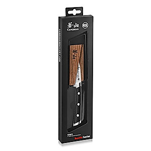 Cangshan TS Series 1020625 Swedish 14C28N Steel Forged 2.75-Inch Peeling Knife and Wood Sheath Set