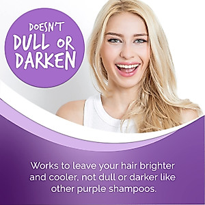 LxH Purple Shampoo for Blonde Hair, Bleached, Silver & Platinum | Color Depositing Hair Toning Shampoo | Eliminates Brassy, Yellow Tones | For Color Treated Hair | Alcohol Free & Paraben Free 12 oz