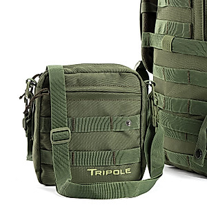 Tripole 45 Ltrs Backpack With Sling Bag Attachment (Alfa_Army Green)