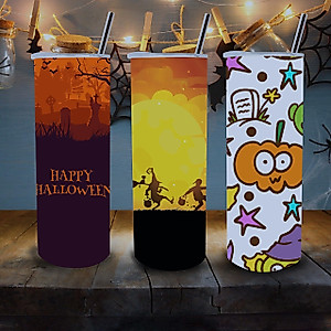 MODORATE Blank Sublimation Tumblers with Lids and Straws – 20 oz Straight Skinny Stainless Steel Tumbler with Shrink Wraps for DIY Sublimation – 4 Pcs Vacuum-Insulated White Tumblers