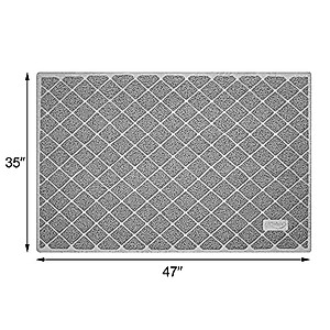 Niubya Premium Cat Litter Mat, Litter Box Mat with Non-slip and Waterproof Backing, Litter Trapping Mat Soft on Kitty Paws and Easy to Clean, Cat Mat Traps Litter from Box