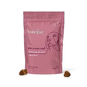 INK MAFIA HolistaPet Dog Skin and Coat Supplement - Dog Vitamins, Dog Allergy Relief Chews 30ct