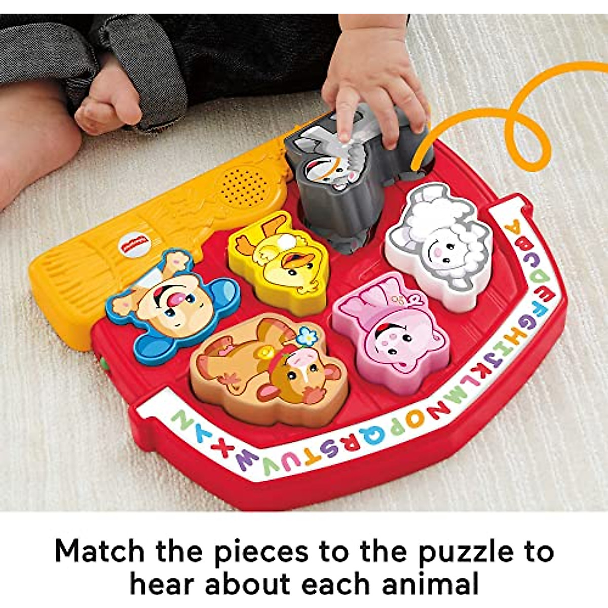 Fisher-Price Laugh & Learn Toddler Shape Sorting Toy Farm Animal Puzzle With Music & Sounds For Ages 1+ Years