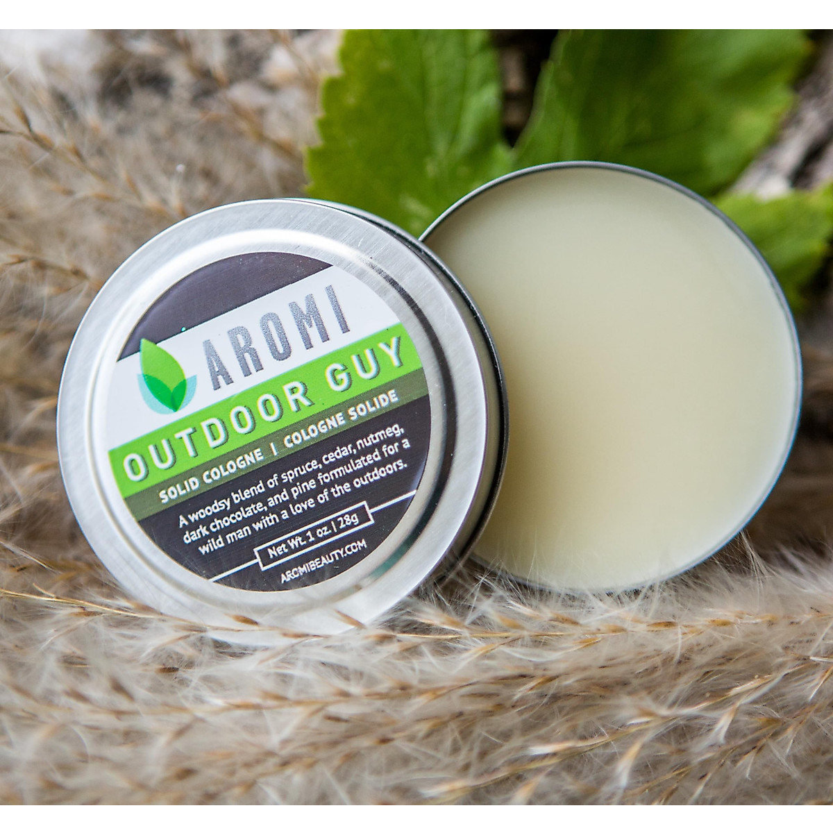 Aromi Solid Cologne | Woodsy, Earthy Men's Fragrance, Pine, Spruce, and Cedar Scent, Vegan, Cruelty-free, Father's Day Gift, Alcohol-Free (Outdoor Guy)