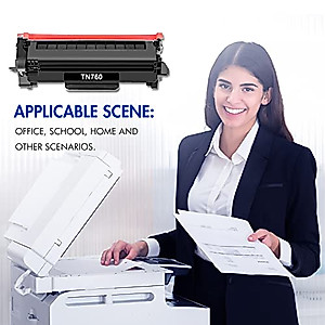 INFITONER TN-760 Toner Cartridge Black High Yield Compatible Replacement for Brother TN760 TN 760 TN730 TN-730 for MFC-L2710DW HL-L2395DW HL-L2350DW HL-L2370DW Printer (Toner TN-730/TN-760, 4-Pack)