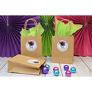 Let’s Roll Star Roller Skating Themed Thank You Sticker Labels for Kids, 40 2" Party Circle Stickers by AmandaCreation, Great for Party Favors, Envelope Seals & Goodie Bags