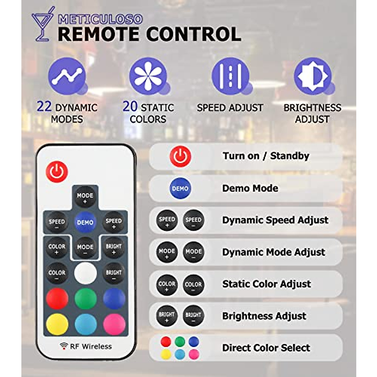 LED Lighted Liquor Bottle Display Shelf 24 inch 2 Step with LED Coaster for Home Commercial Bar, Acrylic Illuminated Bar Shelf with Remote,20 Static Colors, 22 Dynamic Modes (2 Step 24 inch)