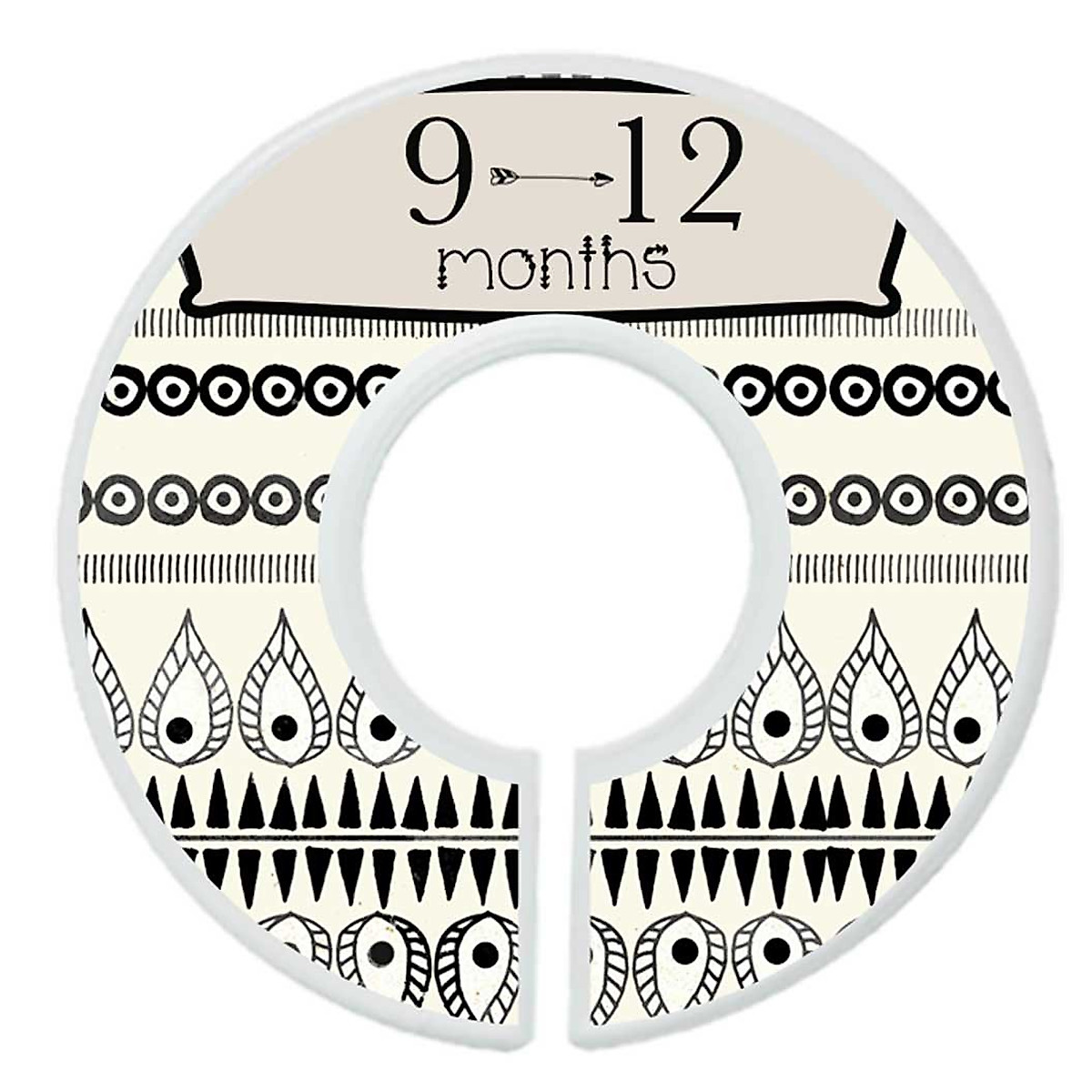 Mumsy Goose Nursery Closet Dividers Closet Organizers Baby Clothes Dividers Monochrome Boho