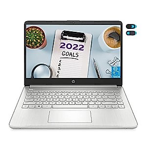 HP 14 Inch HD Business Laptop, 11th Gen Intel Dual-Core i3-1115G4 Processor, 8GB RAM, 256GB PCIe SSD Storage, Windows 11 S, Lightweight Design, USB-C, HDMI, Wi-Fi, YSC Accesory (Natural Silver)