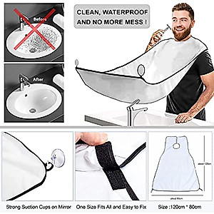 Shaving Kit for Men, Include Safety Razor, Sandalwood Shaving Cream, Mens aftershave, Pre Shave Oil, Shaving Brush and Bowl, Shaving Apron Bib -Unique Gifts for Men Him Stocking Stuffers