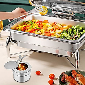 HORESTKIT Disposable Buffet Set Chafing Dish, 44 Pieces Buffet servers, Food Warmers for Parties, Includes Pans & Serving Utensils