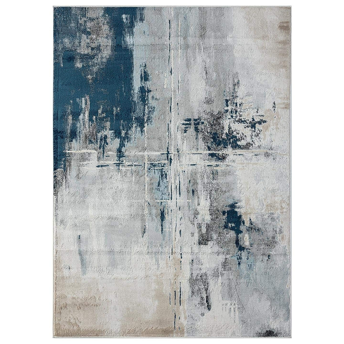 LUXE WEAVERS Olimpia Collection 6623 Ivory 8x10 Modern Abstract Area Rug