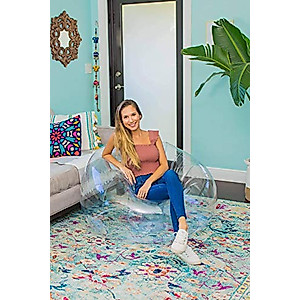 Air Candy Inflatable City Style Chairs Perfect for Indoors & Outdoors (Clear)