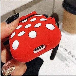 iFiLOVE Compatible with Airpods Case, Cute Cartoon Airpods Cover, Soft Silicone Shockproof Protective Case Cover Skin with Ring Buckle Holder for Apple Airpods 1 & 2 Charging Case(#2)