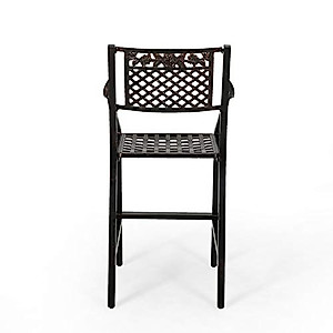 Christopher Knight Home Athena Outdoor 29" Aluminum Barstool (Set of 2), Copper Finish