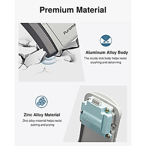 Puroma Key Lock Box Combination Lockbox Wall-Mounted Key Storage Box for House Keys, Resettable Code Safe Security Lock Box for Home, Office, Garage, Apartment Spare Key Storage (1 Pack, Grey)