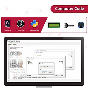 GeeekPi Raspberry Pi Pico W Ultimate Kit with Raspberry Pi Pico W with Headers, Detailed Tutorials, Project Examples, Various Items for MicroPython Programming