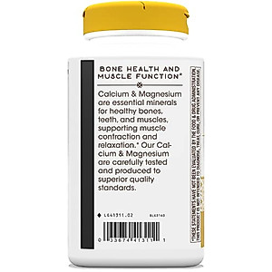 Nature's Way Calcium & Magnesium Mineral Complex, Supports Bone Health*, 750 mg per serving, 250 Capsules