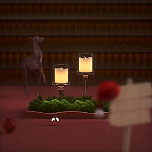 Fmix 6Pcs Flameless Candles, 2"×1.8" LED Candles Warm White Battery Operated Candles Tea Lights Candles, Realistic Twinkle Battery Candles, Electric Candles for Valentine Christmas Wedding