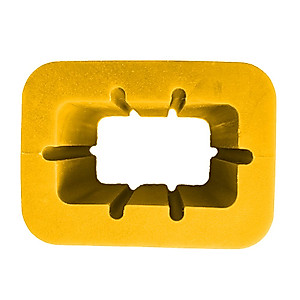 BPA-FREE Car Seat Belt Buckle Booster Yellow - Keeps Your Receptacle Stable & Upright – with Kid Safety Sticker Set Gift (2-Pack, Combo Pack (1 Tall + 1 Short))